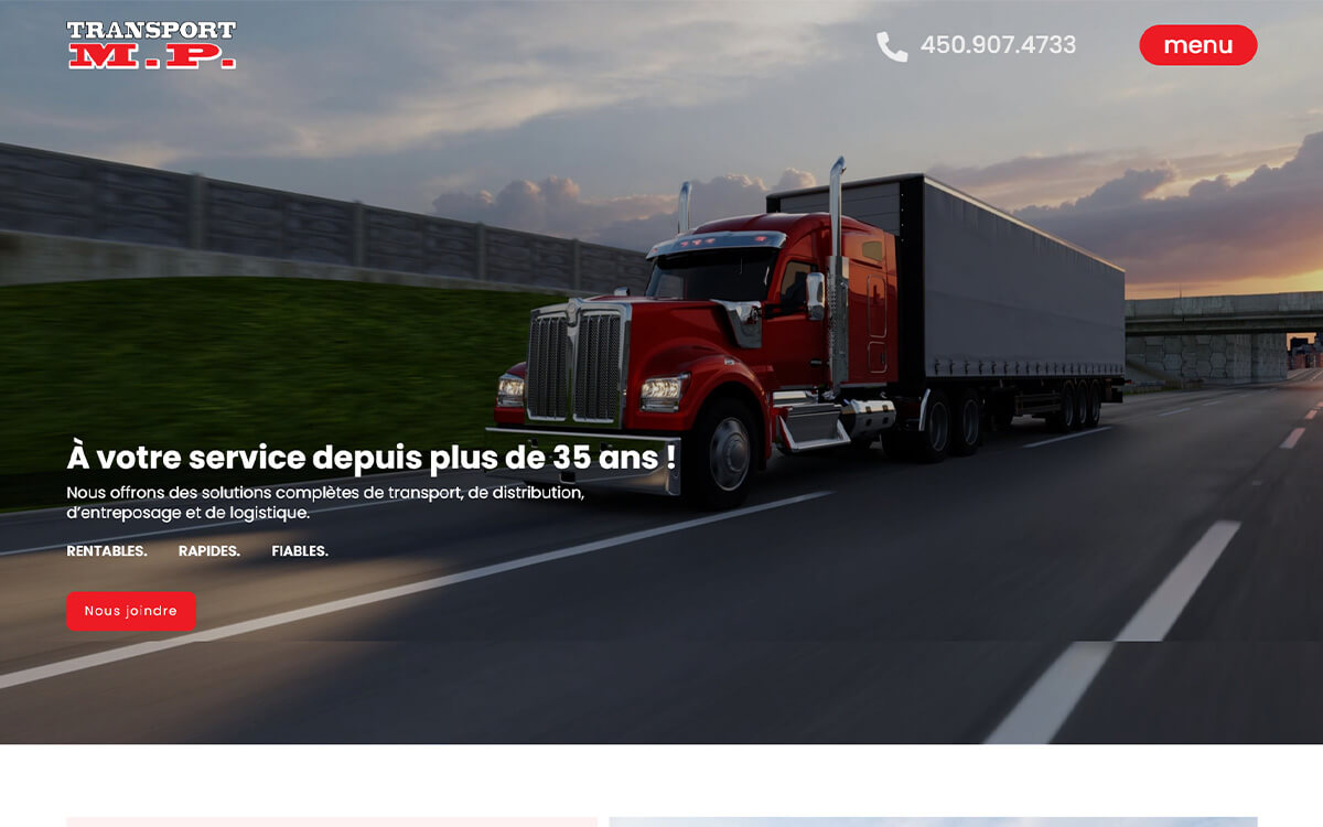 Transport réfrigéré Montréal Rive-Sud | MP Transport